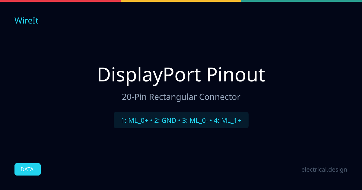 DisplayPort Pinout Diagram | 20-Pin Connector Wiring and Signal Map ...