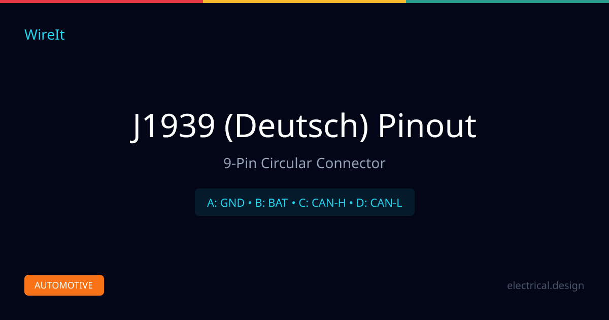 J1939 Pinout Diagram | 9-Pin CAN Connector Wiring | WireIt