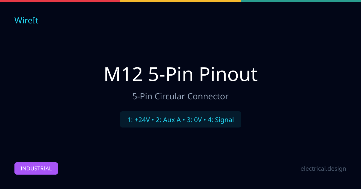 M12 A-Coded 5-Pin Connector Pinout - 5-Pin Diagram & Wiring Guide | WireIt
