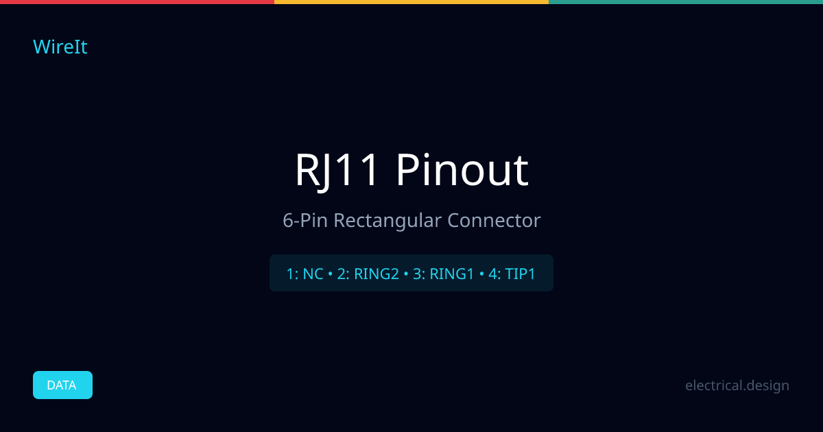 RJ11 Pinout Diagram | 6P2C and 6P4C Telephone Wiring | WireIt